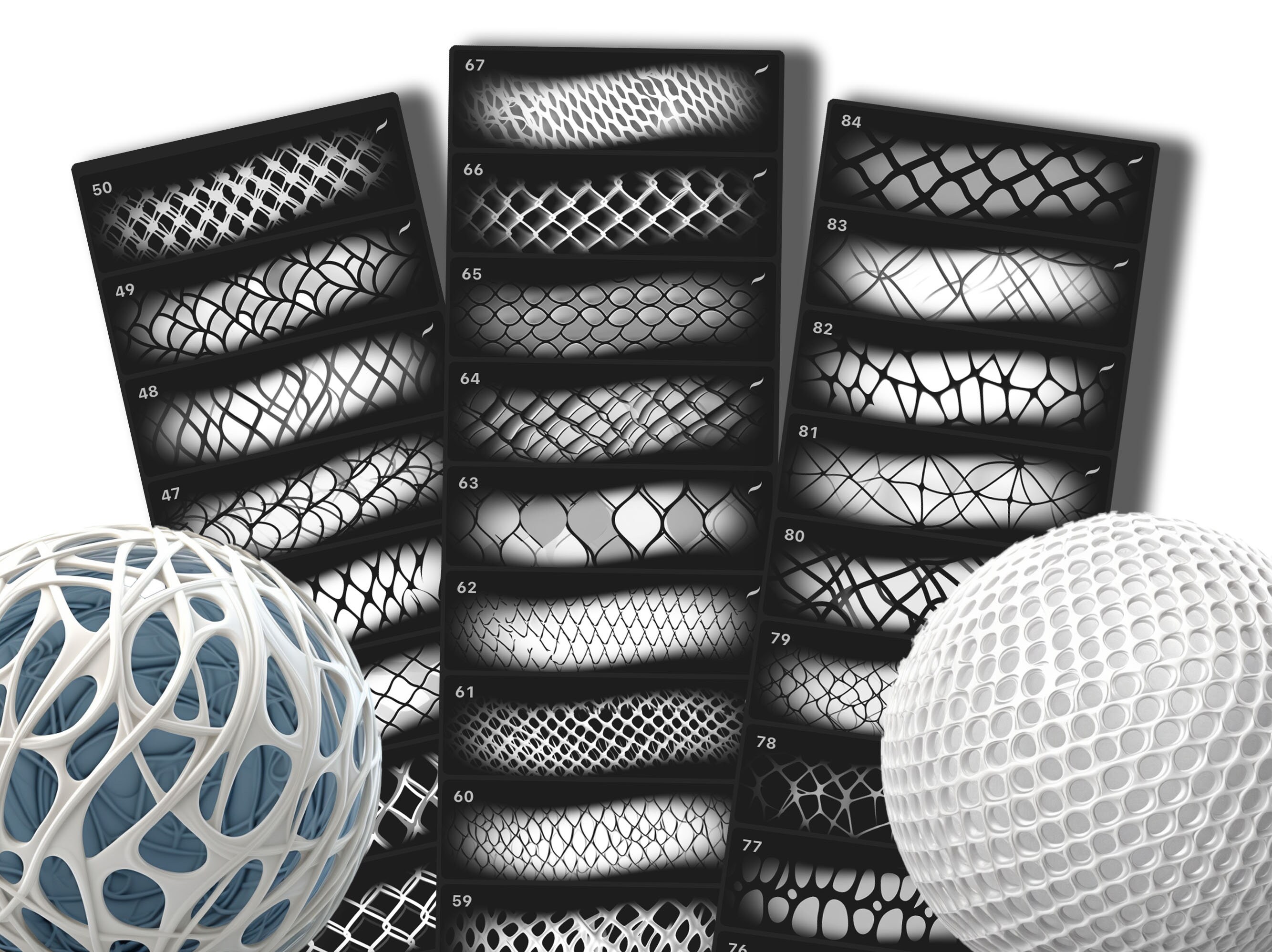 100 Fishnet Textures for Procreate, Lace Brushes, Digital Download - Etsy