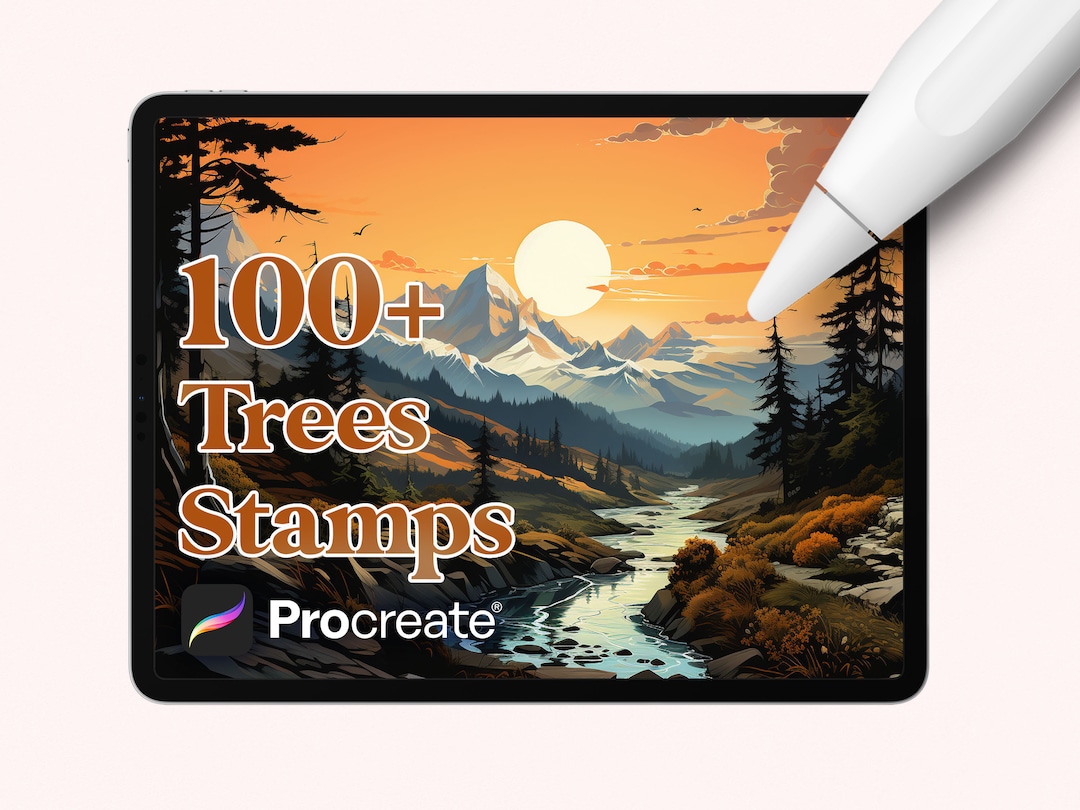 Tree Stamps Procreate, Instant Digital Download of Trees Stamps - Etsy