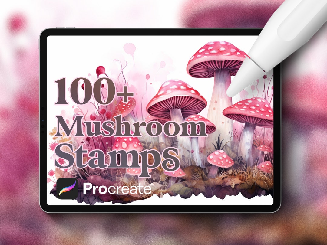 100+ Procreate Mushroom Stamps: Magic Tattoo Brushes (digital Download ...
