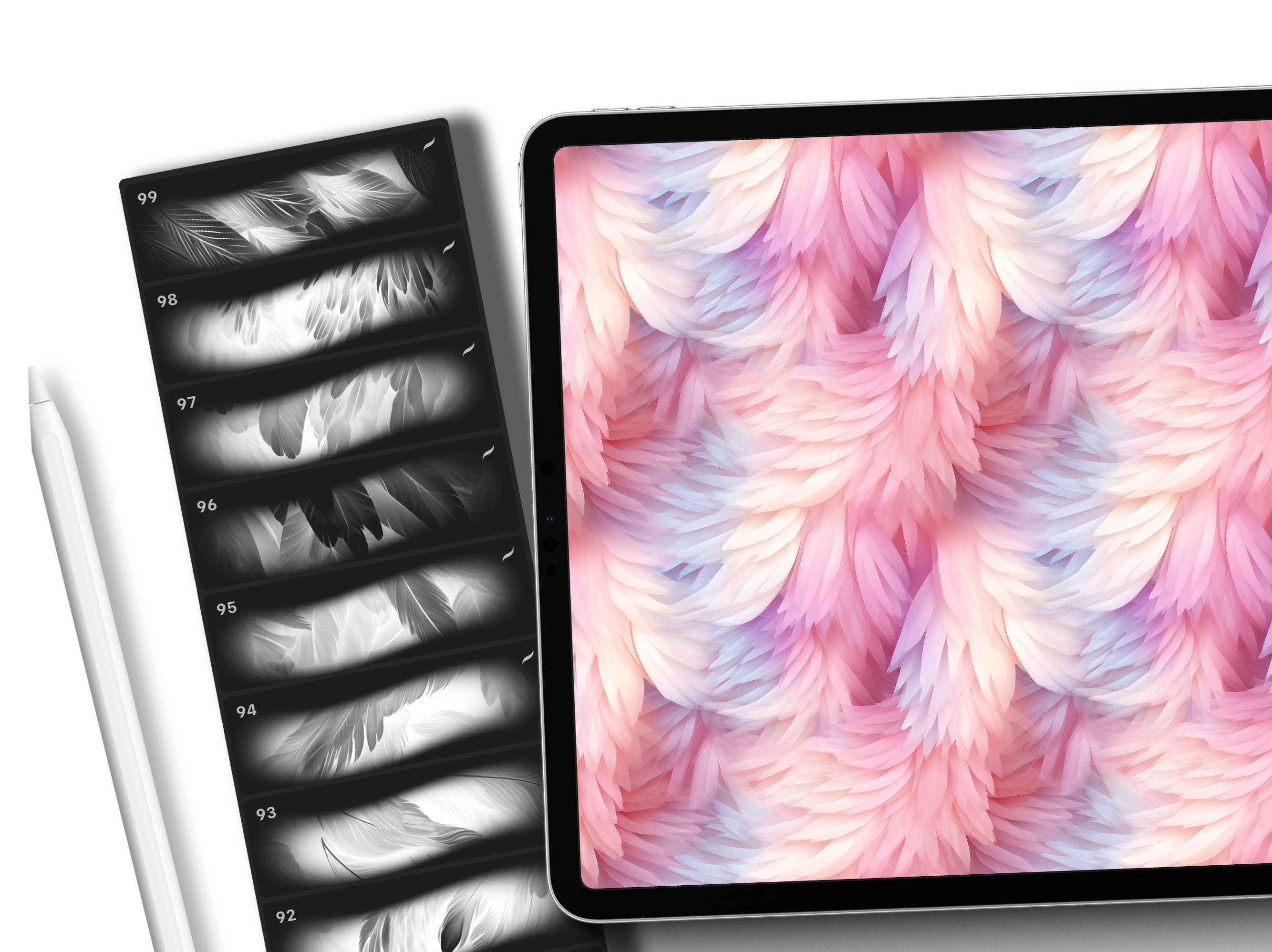 100 Procreate Wing Textures, Angel Wings Seamless Brushes - Etsy