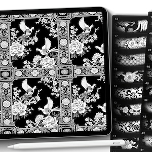 110 Chinese Patterns for Procreate, Lunar New Year Seamless Patterns - Etsy