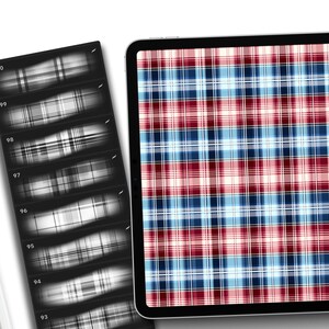 100 Plaid Textures for Procreate, Seamless Patterns - Etsy