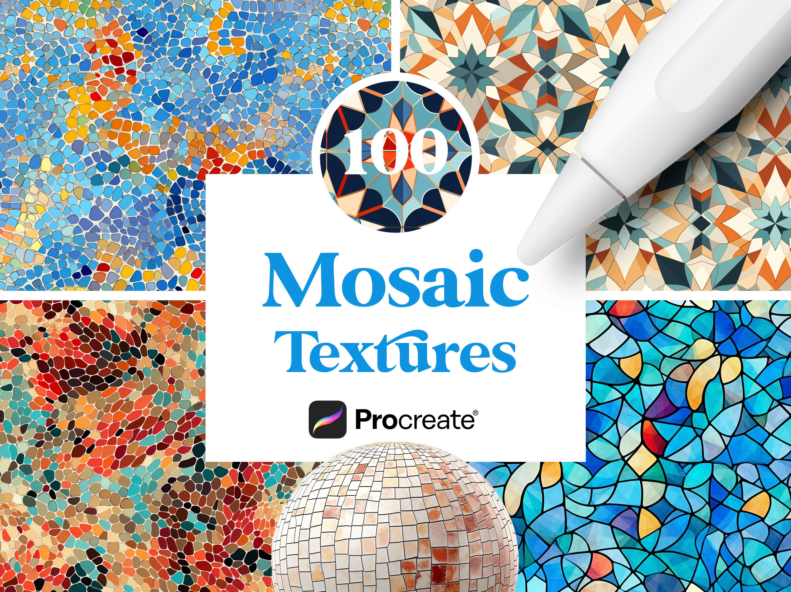 100 Mosaic Procreate Patterns, Seamless, Digital Download - Etsy
