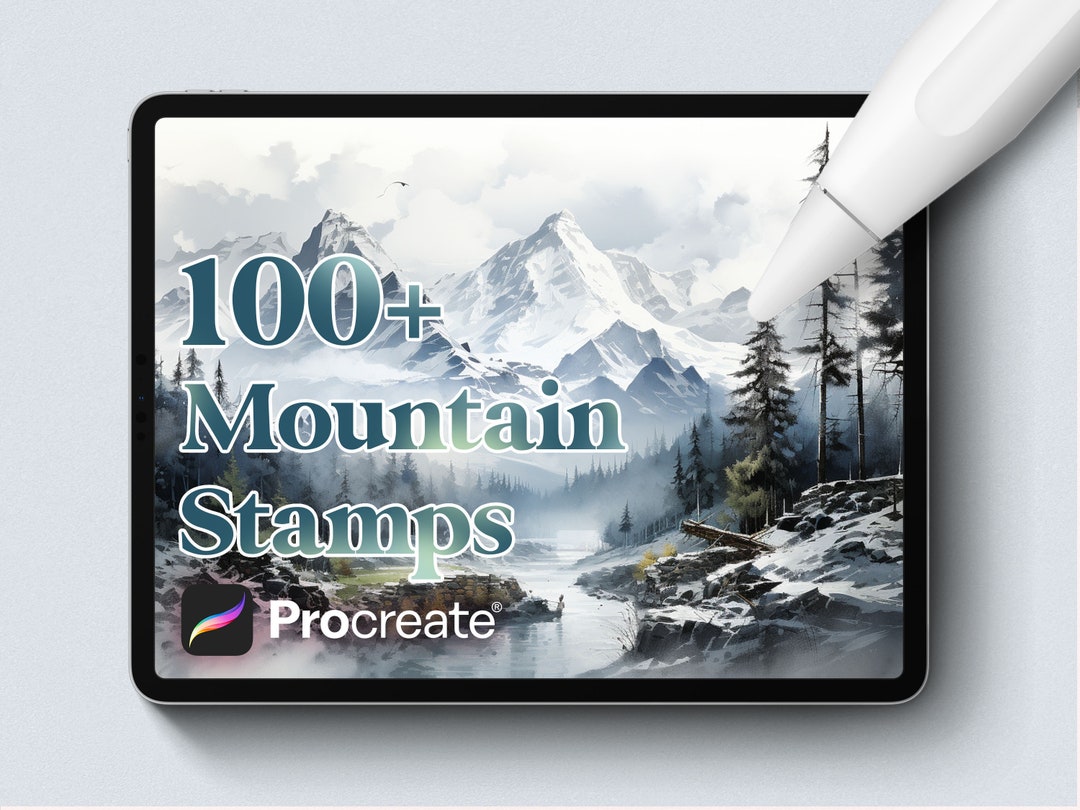 100+ Mountains Procreate Stamps, Instant Digital Download - Etsy