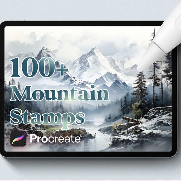 Mountain Stamp - Etsy