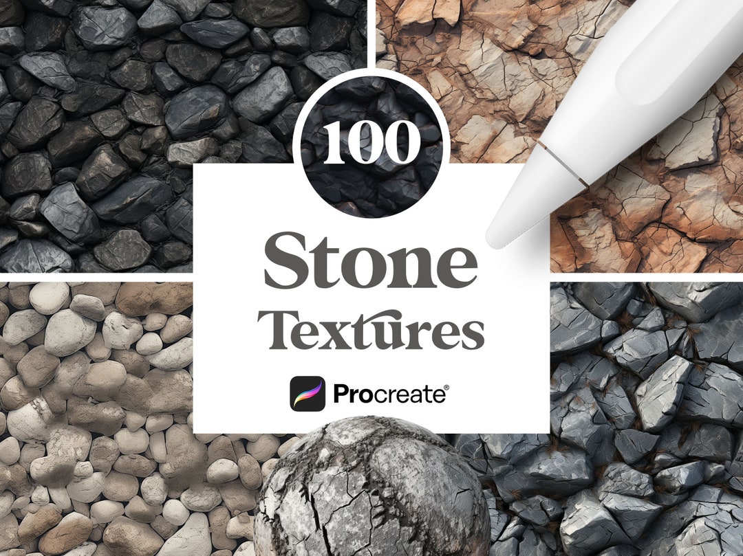 100 Procreate Stone Textures, Rock Brushes - Etsy