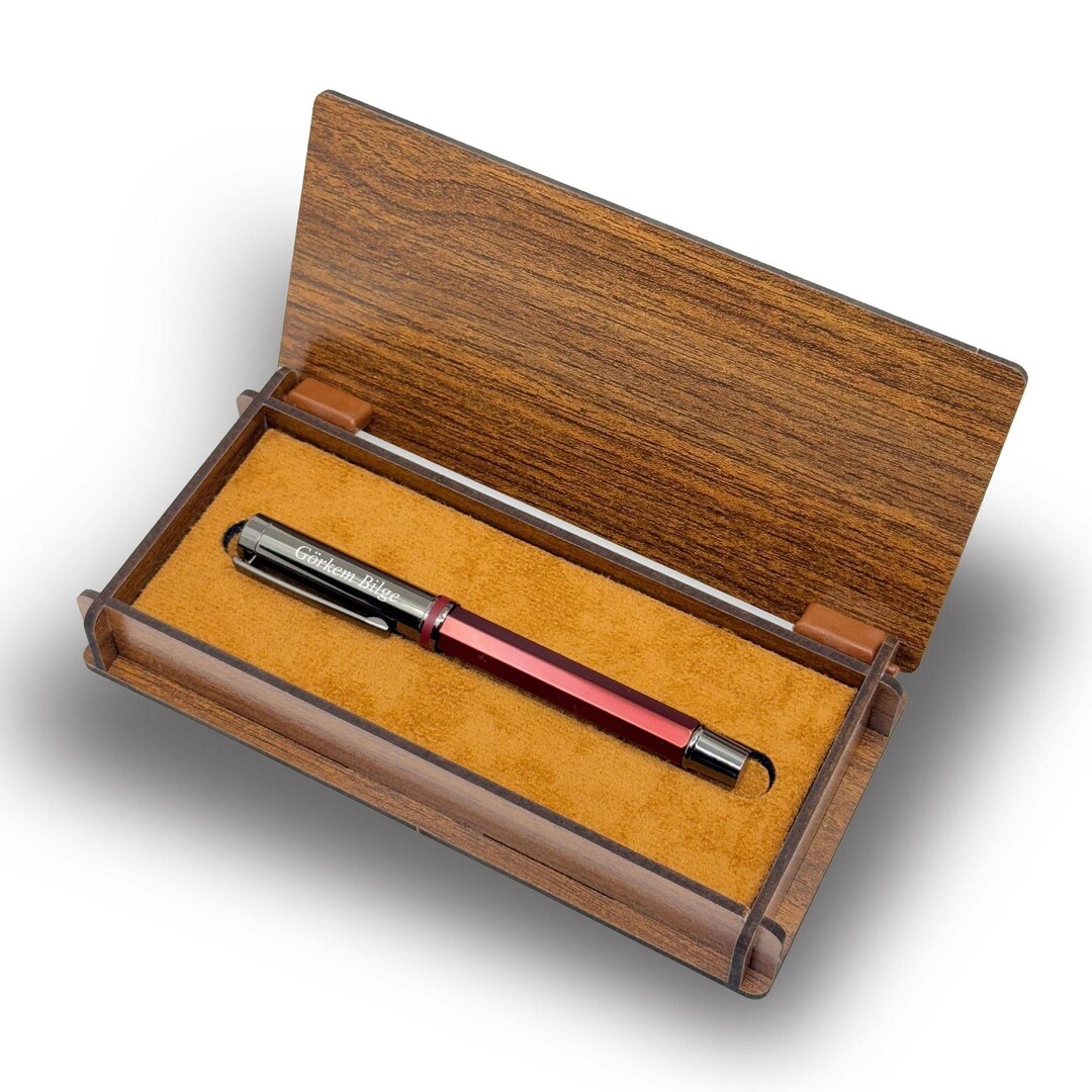 Engraved Wood Box Pen Set | Personalized Gift for Him - Etsy