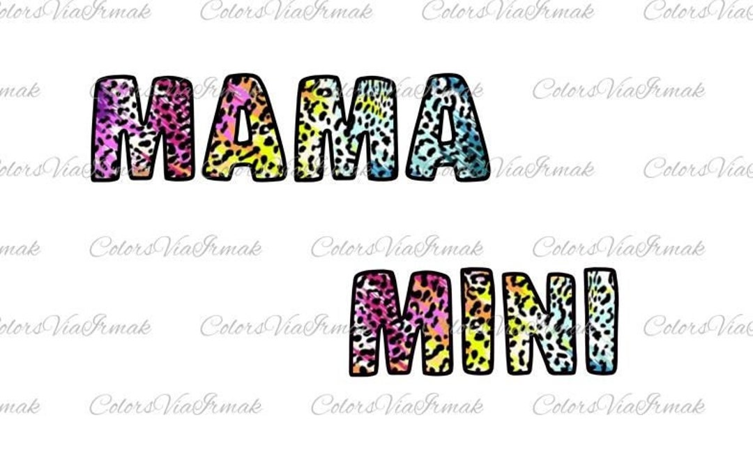Mama Png, Mini Png, Leopard Printable Digital Design, Leopard Print ...