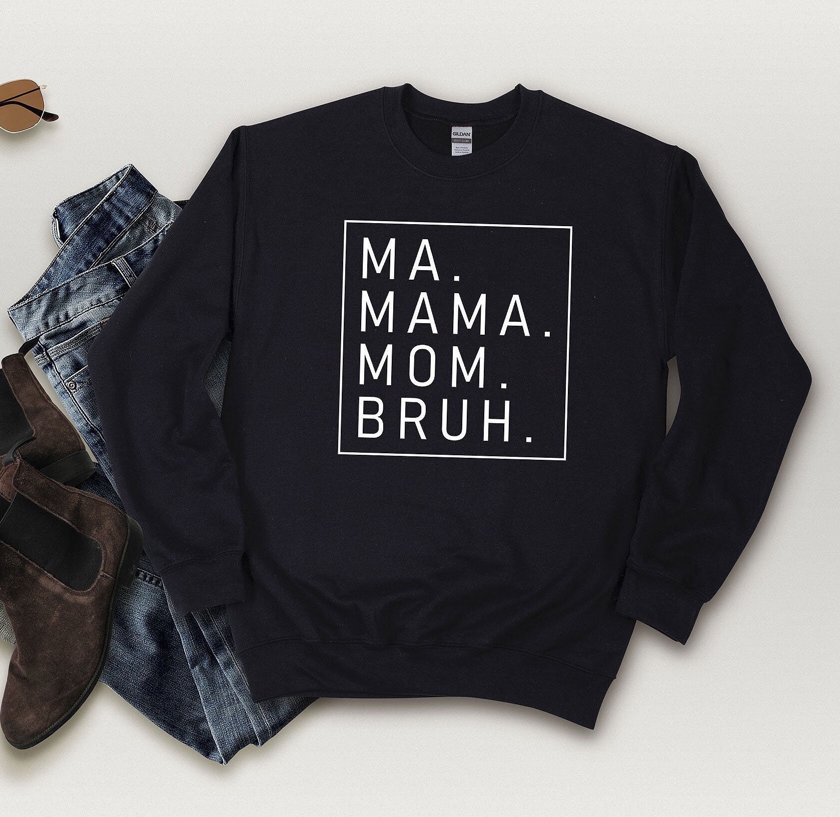 Ma Mama Mom Bruh Sweatshirt Funny Mom Shirt Mama Mommy Mom Etsy