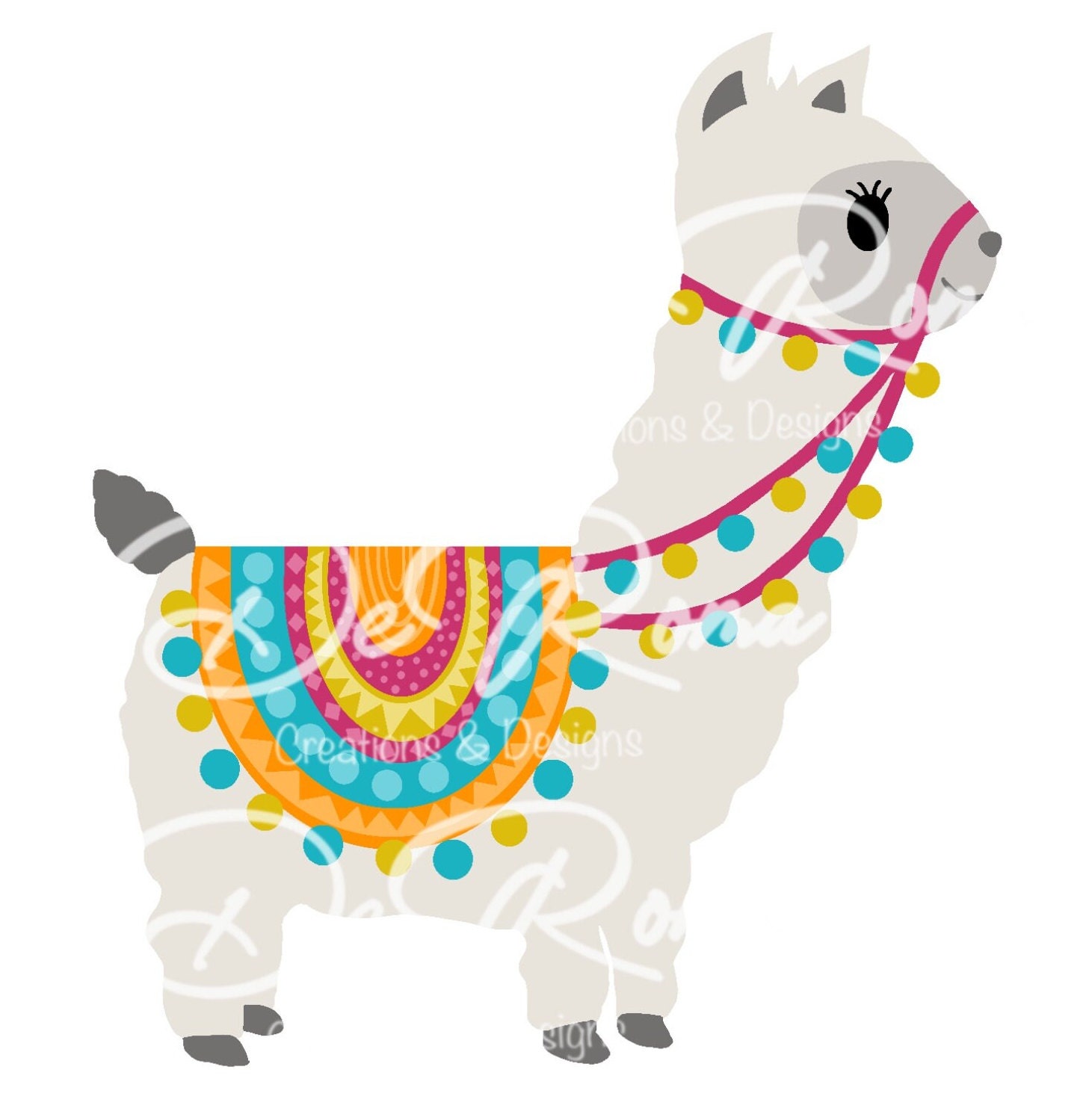 Cute Llama, Digital File, Instant Download, PNG, PDF - Etsy