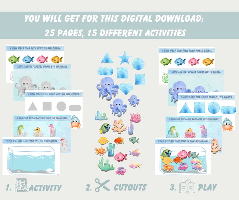 Busy Book Printable Montessori Preschool Kids Toddler Learning Binder ...