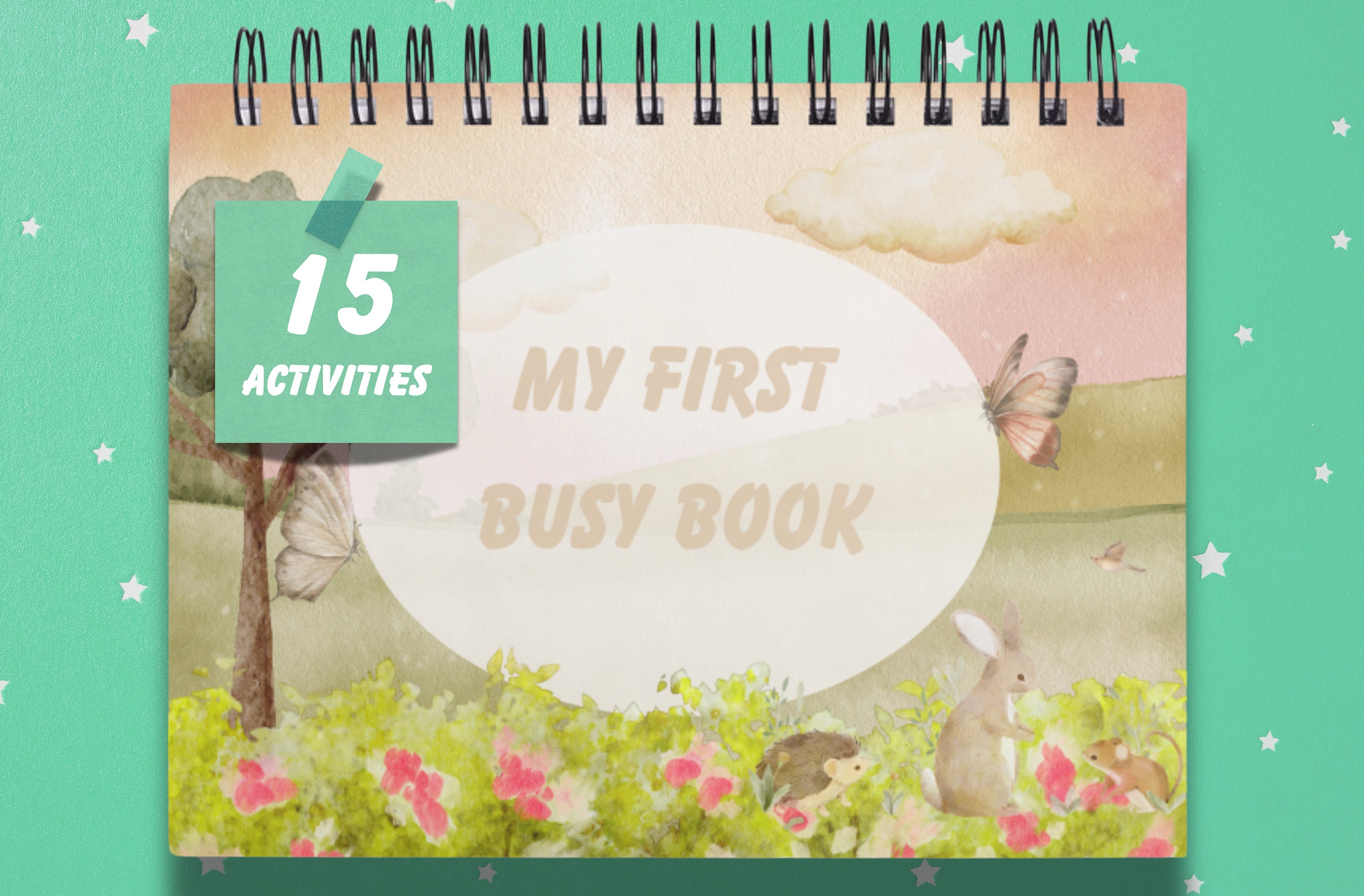 Busy Book Printable Preschool Kids Toddler Learning Binder Educational ...