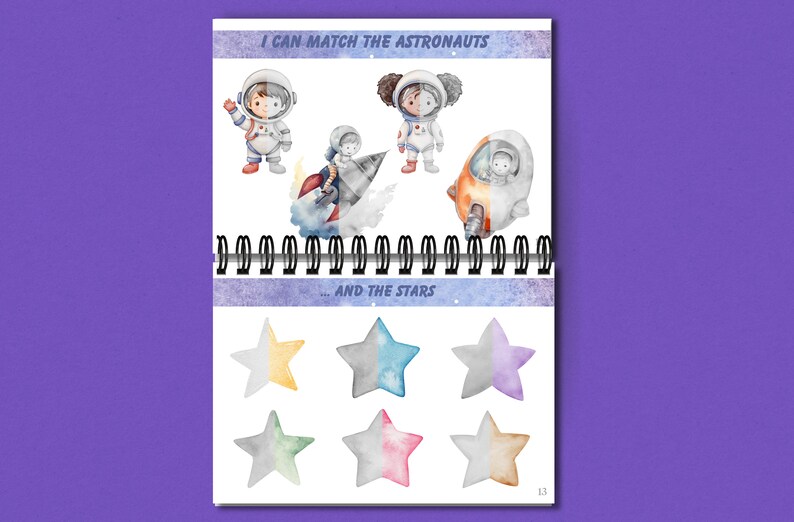 Space Busy Book Printable Solar System Learning Binder Toddler Quiet ...