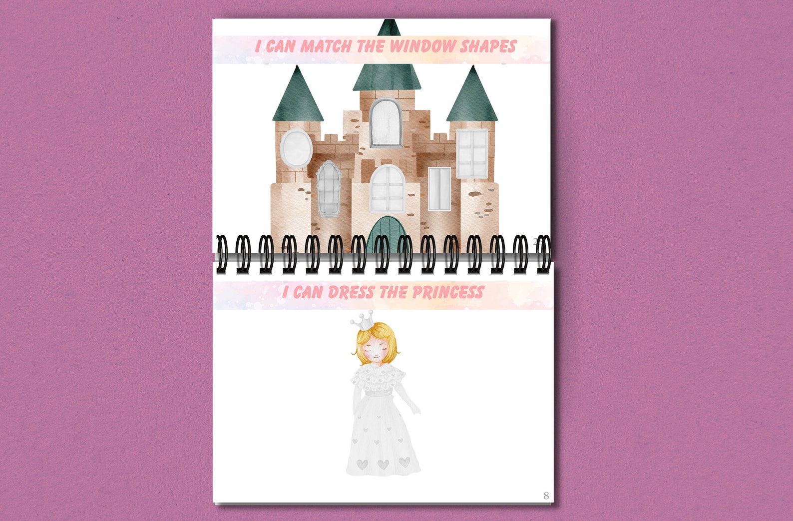 Princess Busy Book Printable Toddler Learning Binder Quiet Book ...