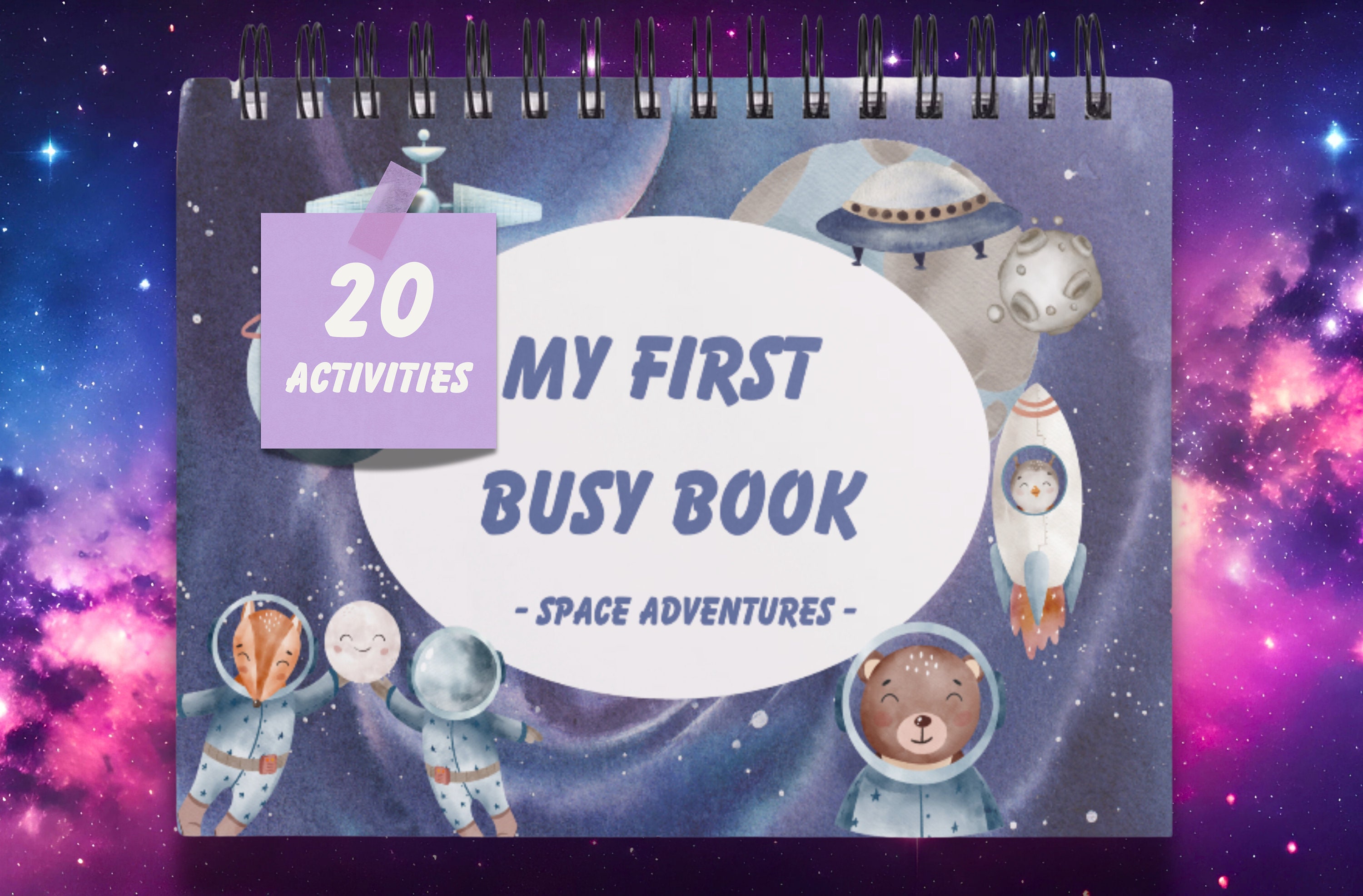 Space Busy Book Printable Solar System Learning Binder Toddler Quiet ...