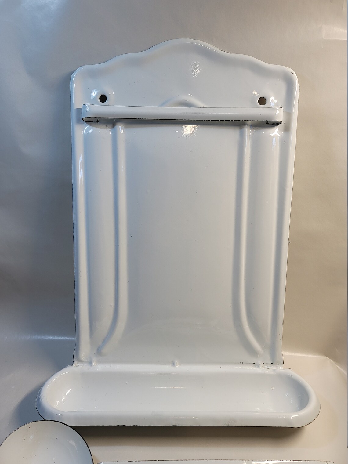 Vintage Kitchen Decor, Vintage Enamelware Kitchen Utensil Rack, French ...