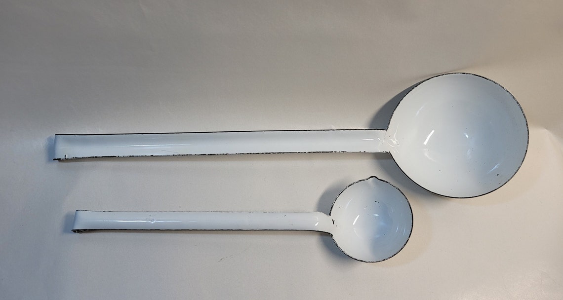 Vintage Kitchen Decor, Vintage Enamelware Kitchen Utensil Rack, French ...