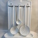 Vintage Kitchen Decor, Vintage Enamelware Kitchen Utensil Rack, French ...
