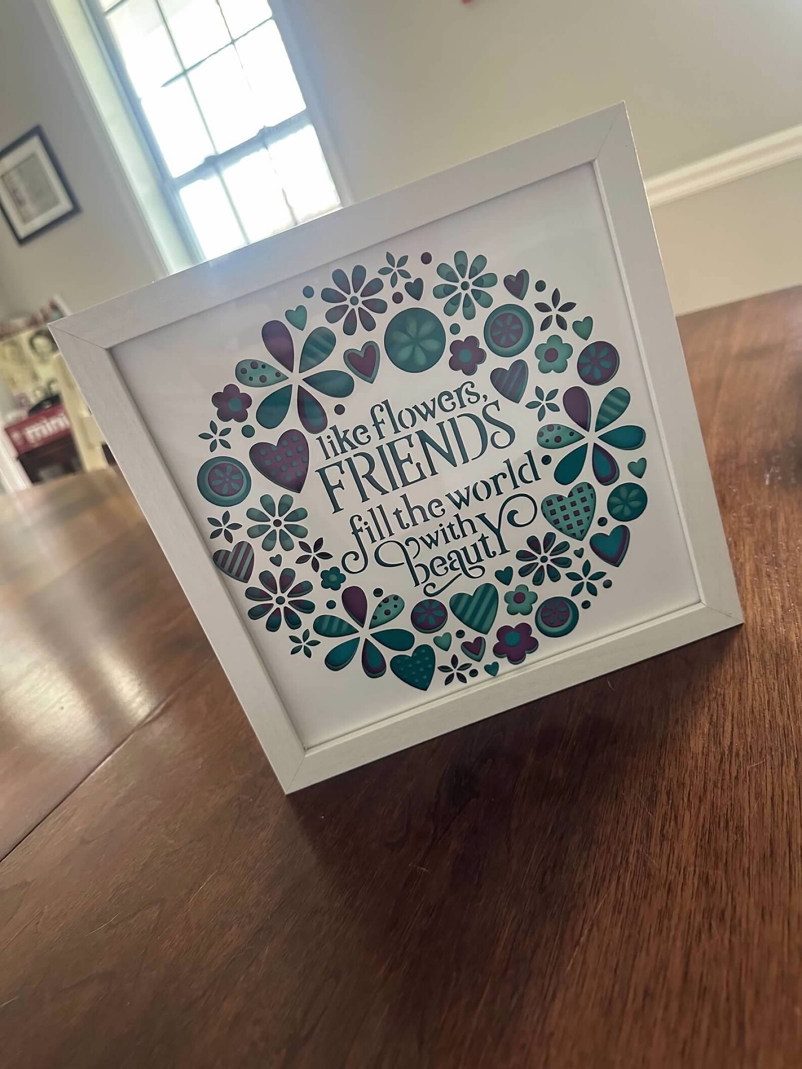 Friendship Laser Cut Paper Shadowbox - Etsy