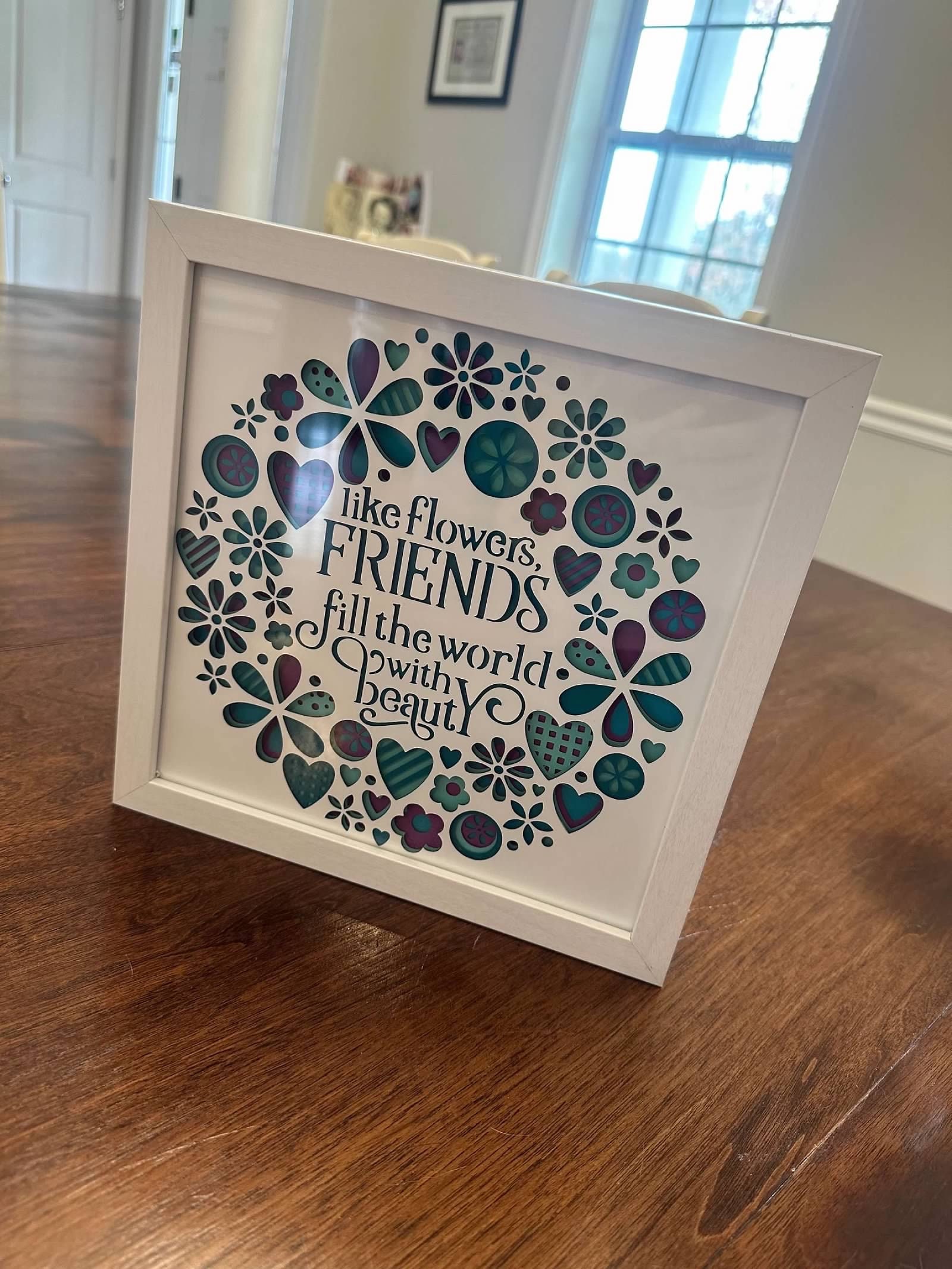 Friendship Laser Cut Paper Shadowbox - Etsy