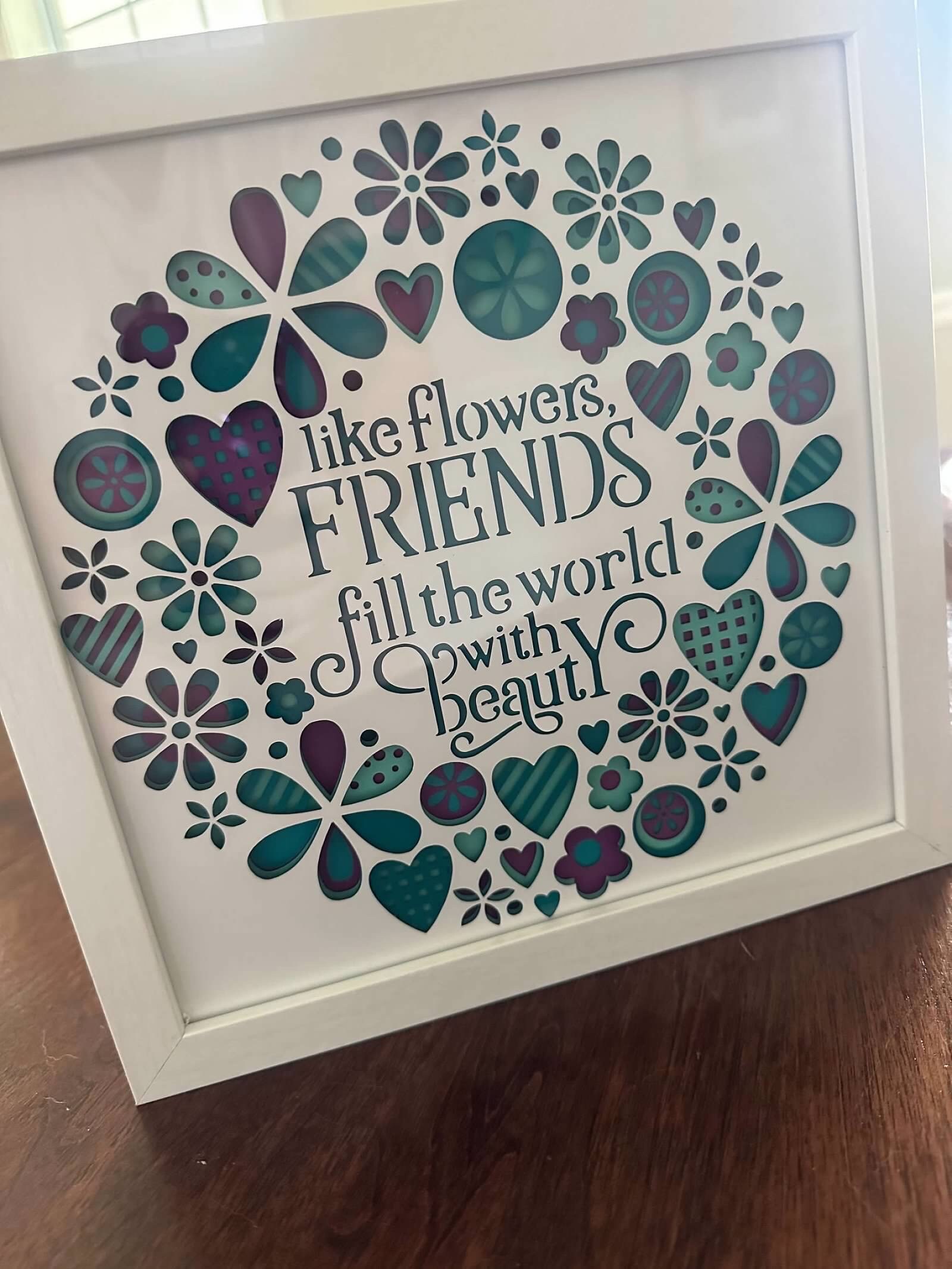 Friendship Laser Cut Paper Shadowbox - Etsy