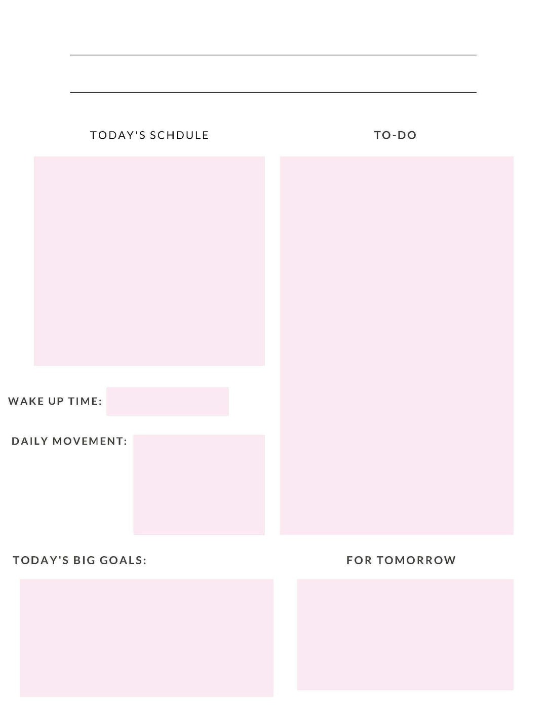 Daily Planning Template (for Goal Setting and Self-improvement) - Etsy