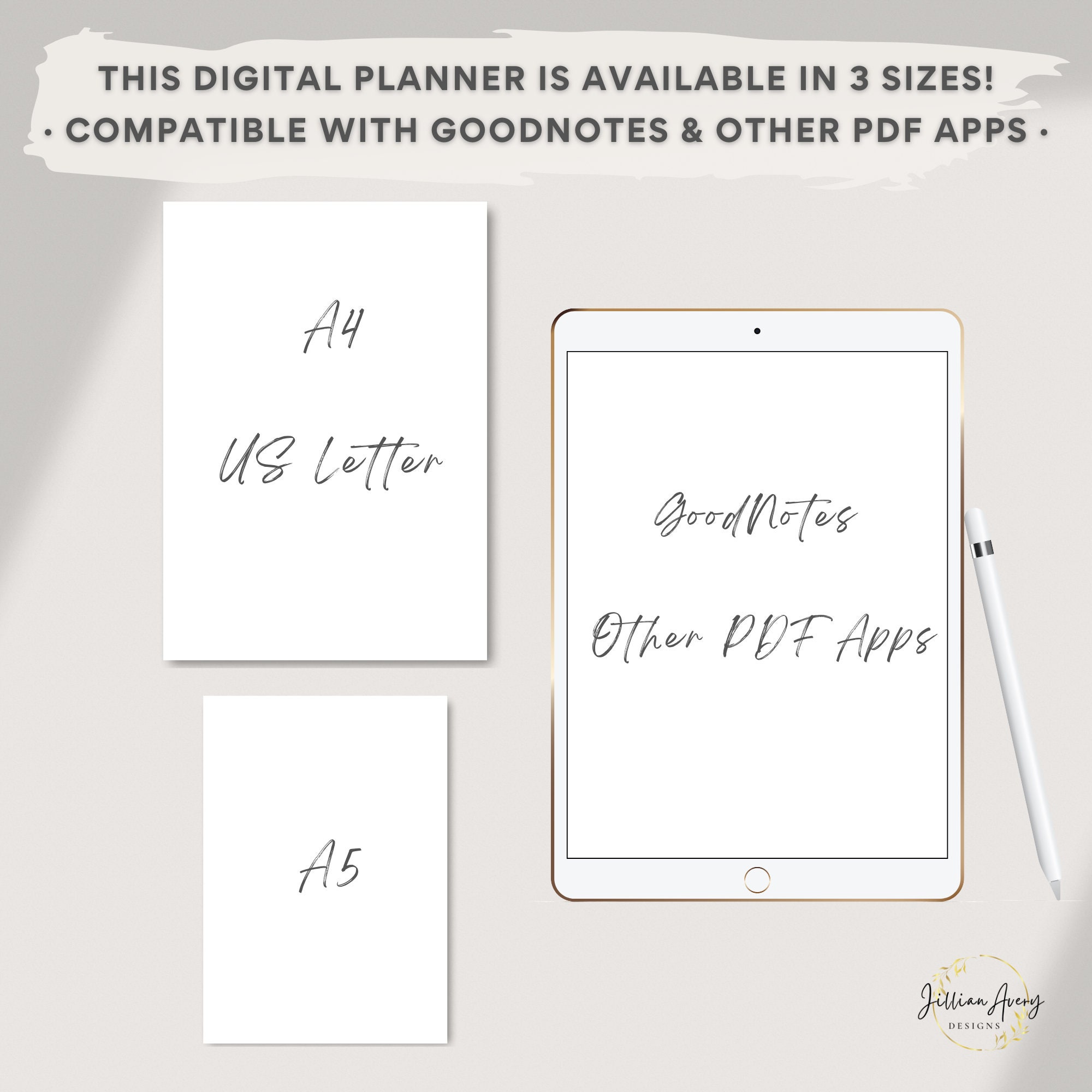 Daily, Weekly, Monthly Planner Bundle, Printable and Digital Planner ...