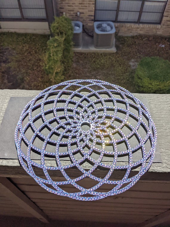 Pink and Purple Two-sided Spirograph With Iridescent - Etsy