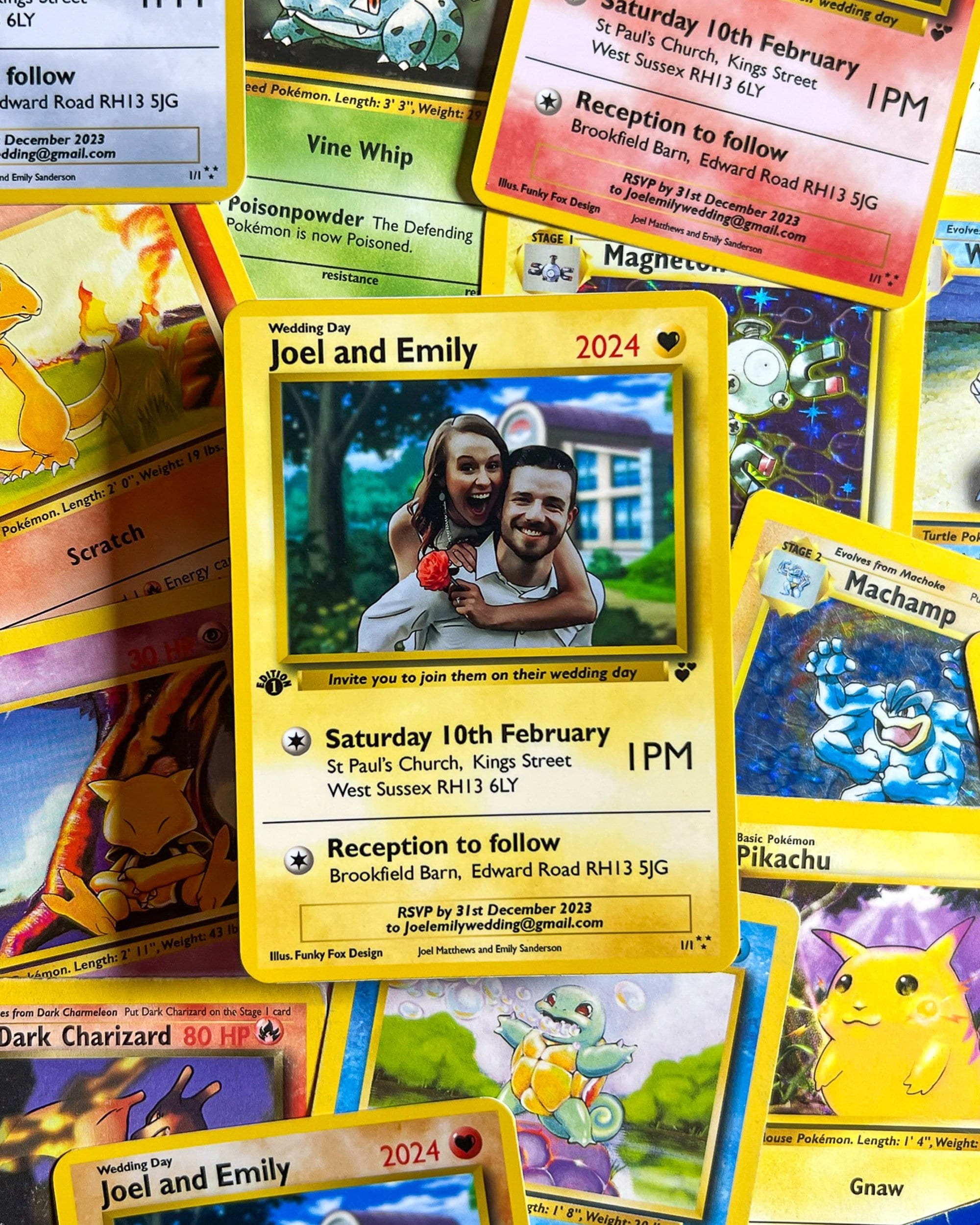I Choose You Wedding Stationery Pokemon Card Inspired - Etsy
