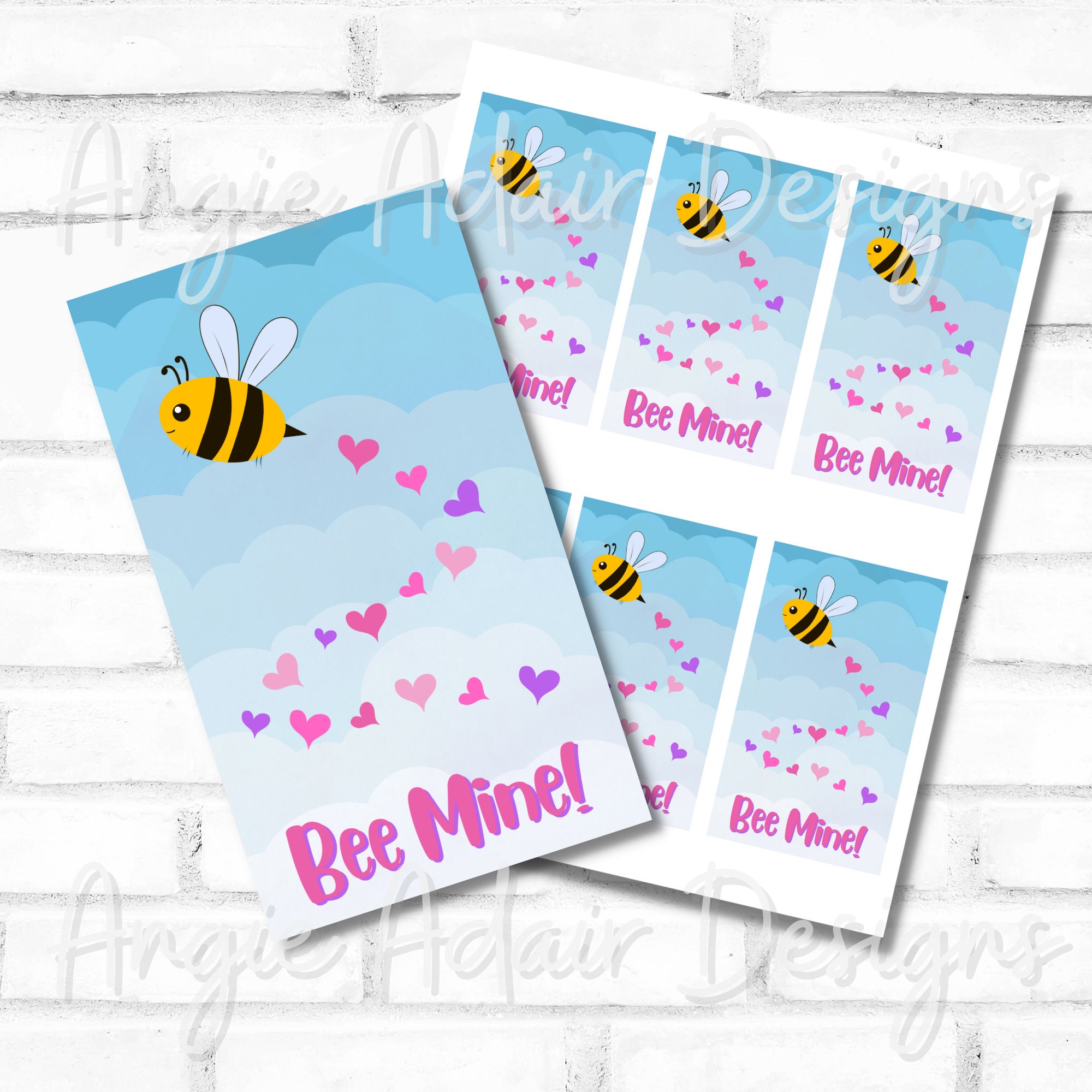 PRINTABLE Valentines Day Tag / Bee Mine Tag / Valentine Tag / INSTANT ...
