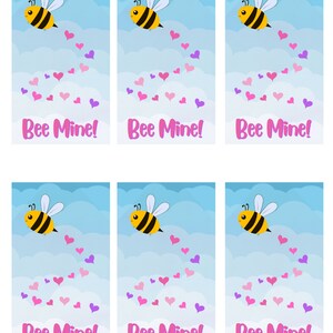 PRINTABLE Valentines Day Tag / Bee Mine Tag / Valentine Tag / INSTANT ...