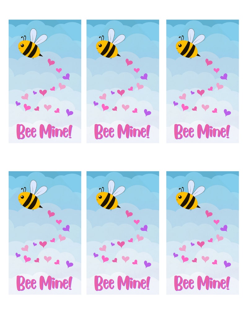 PRINTABLE Valentines Day Tag / Bee Mine Tag / Valentine Tag / INSTANT ...