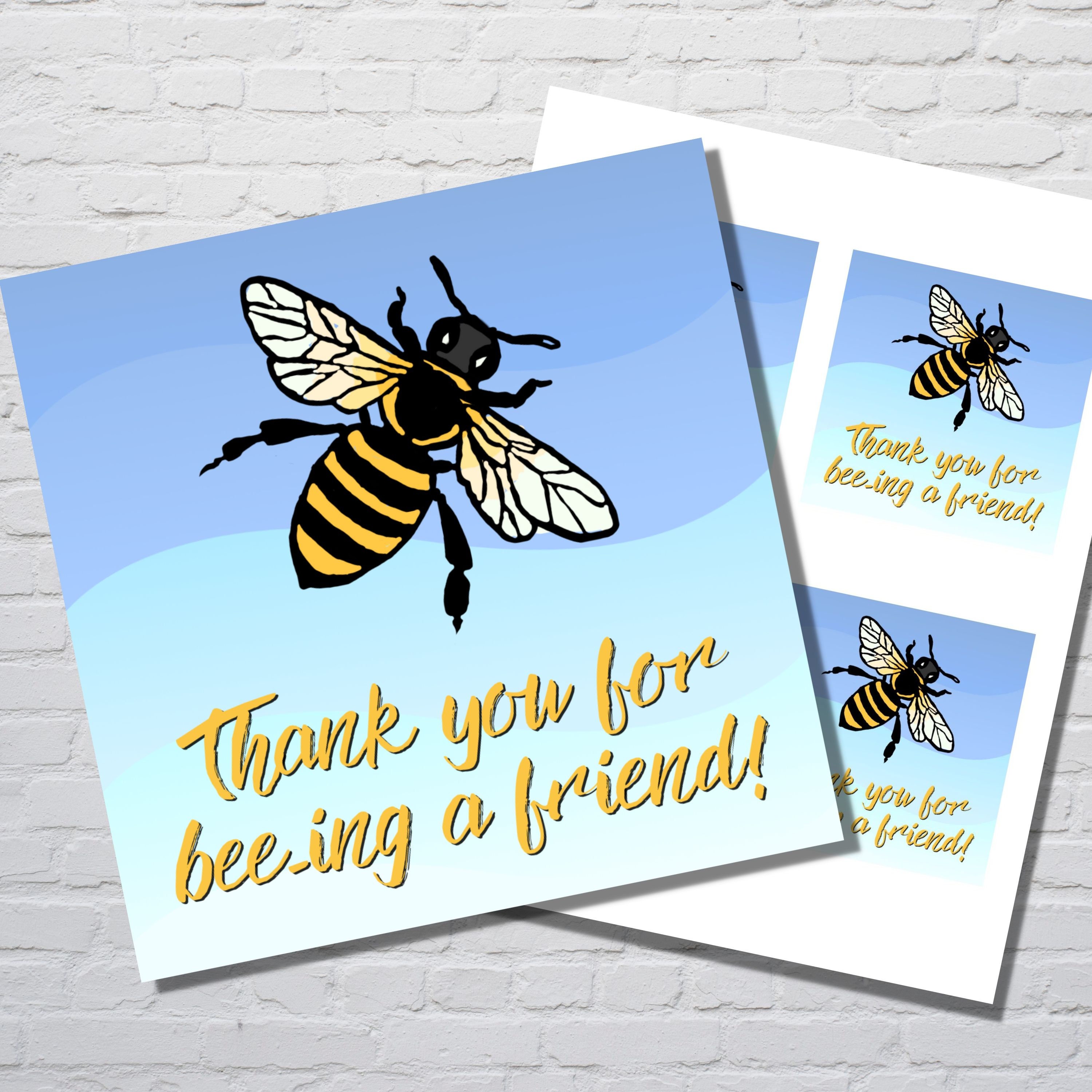 PRINTABLE Thank You Tag / Thank You Tag / Bee Thank You Tag / Bee Tag ...