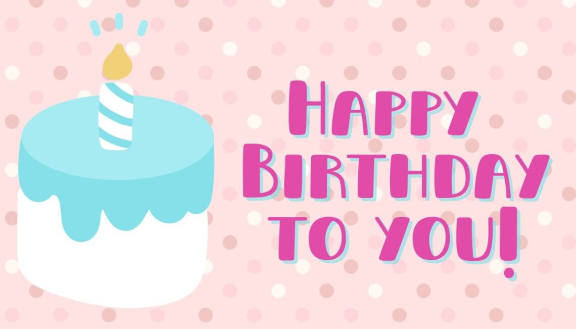 PRINTABLE Happy Birthday Tag / Birthday Tag / Birthday Cake Tag ...