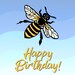 PRINTABLE Happy Birthday Tag / Birthday Tag / Bee Birthday Tag / Happy ...