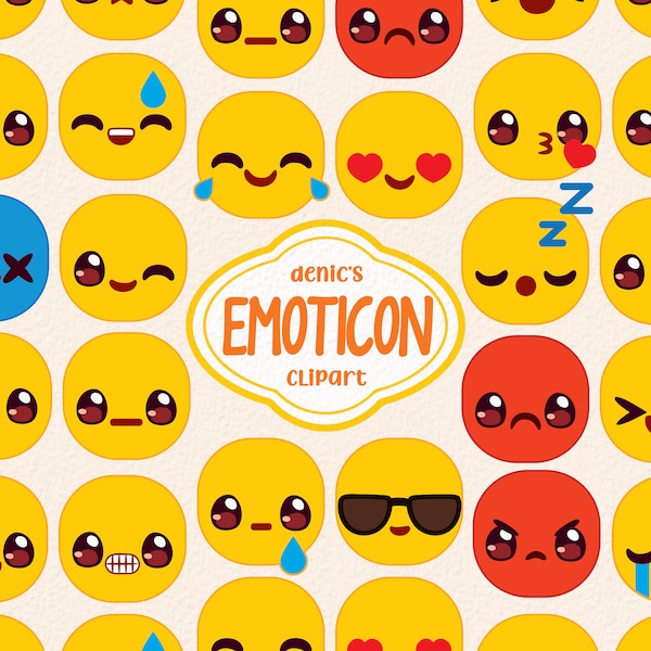 Emoticon Clip Art - Etsy