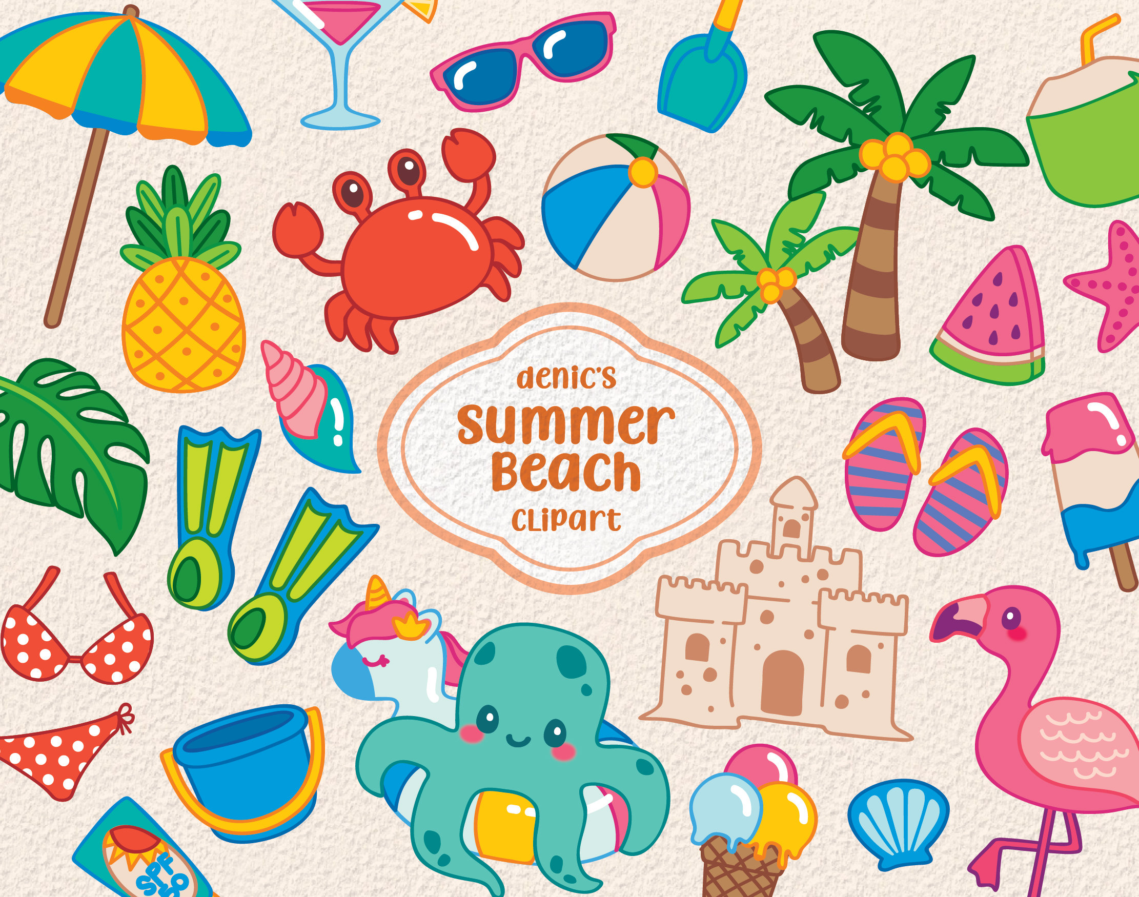 Kids Summer Vacation Clip Art