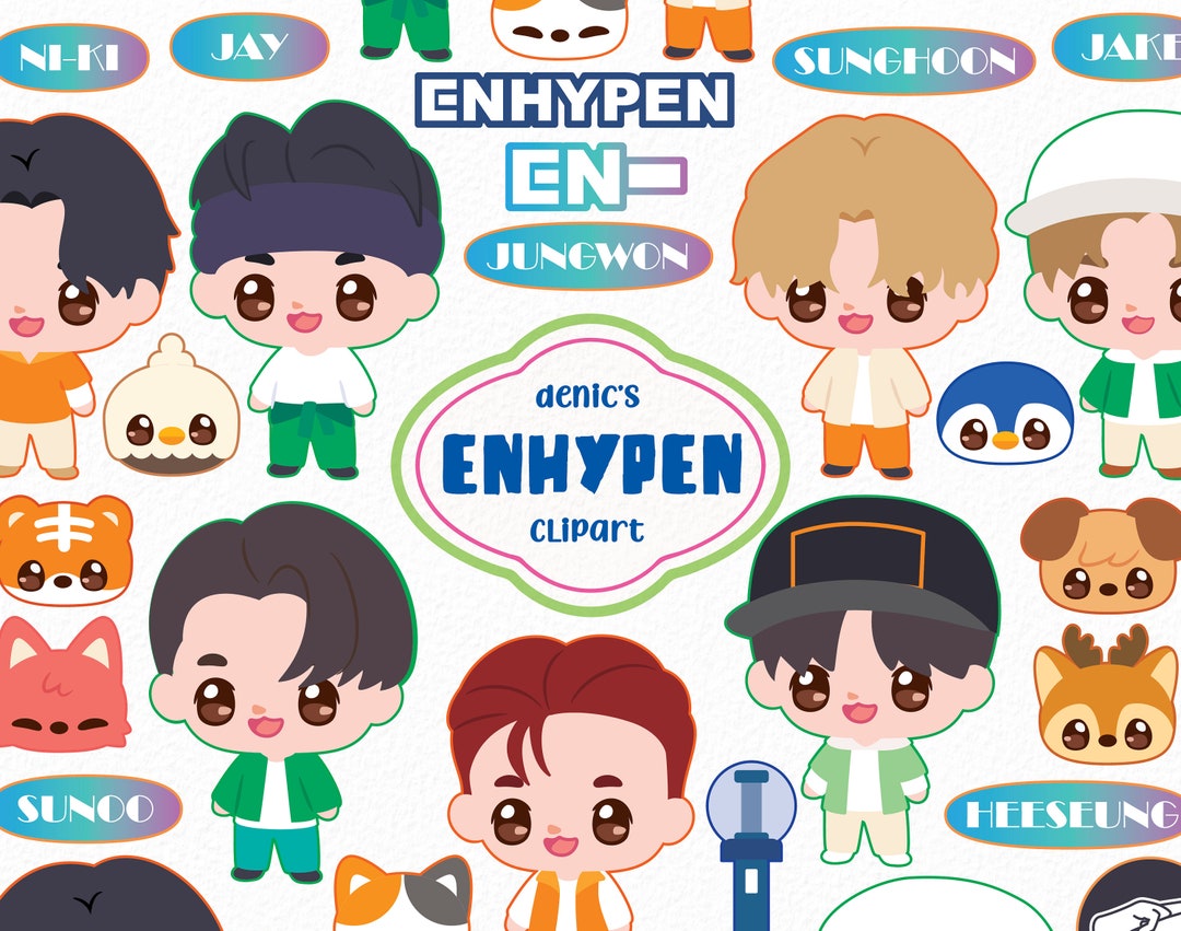 Enhypen Clipart, Kpop Doodle, Fan Art Vector, Korean Idol, Famous Korea ...