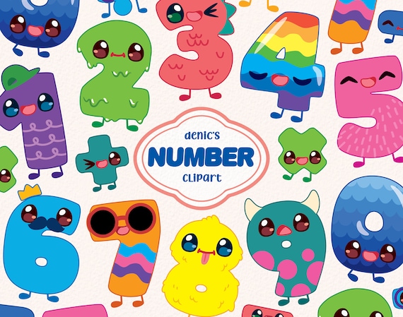 Cute Numbers Clipart