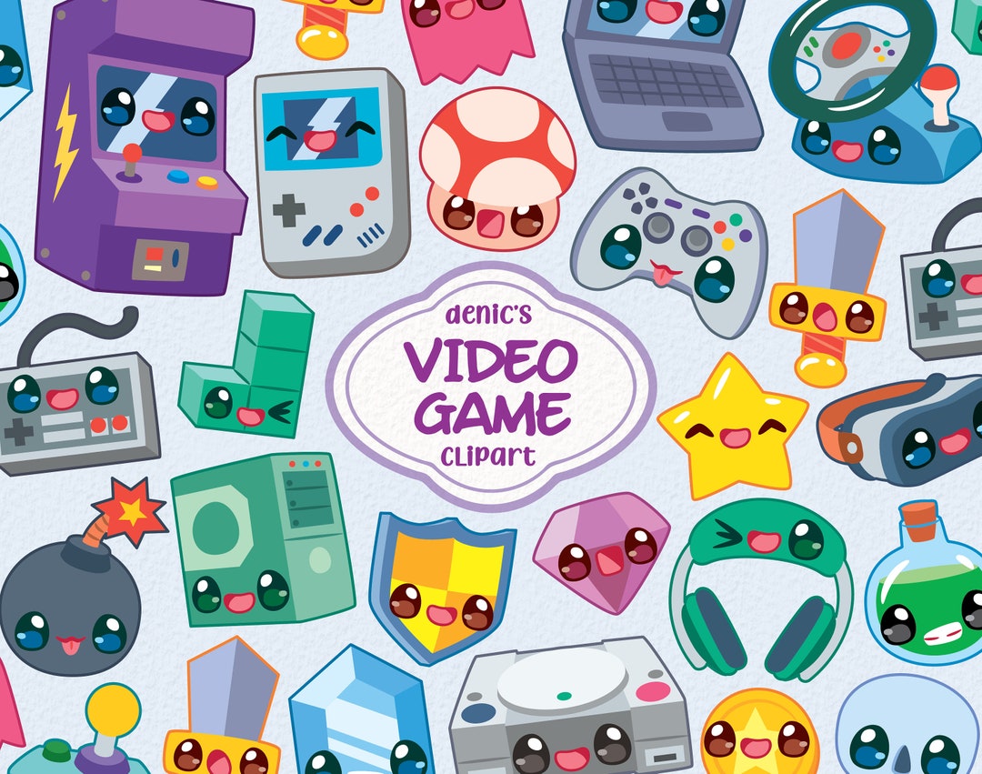 Video Game Clipart, Gamer Vector, Video Gaming, Level Up, Retro Game ...