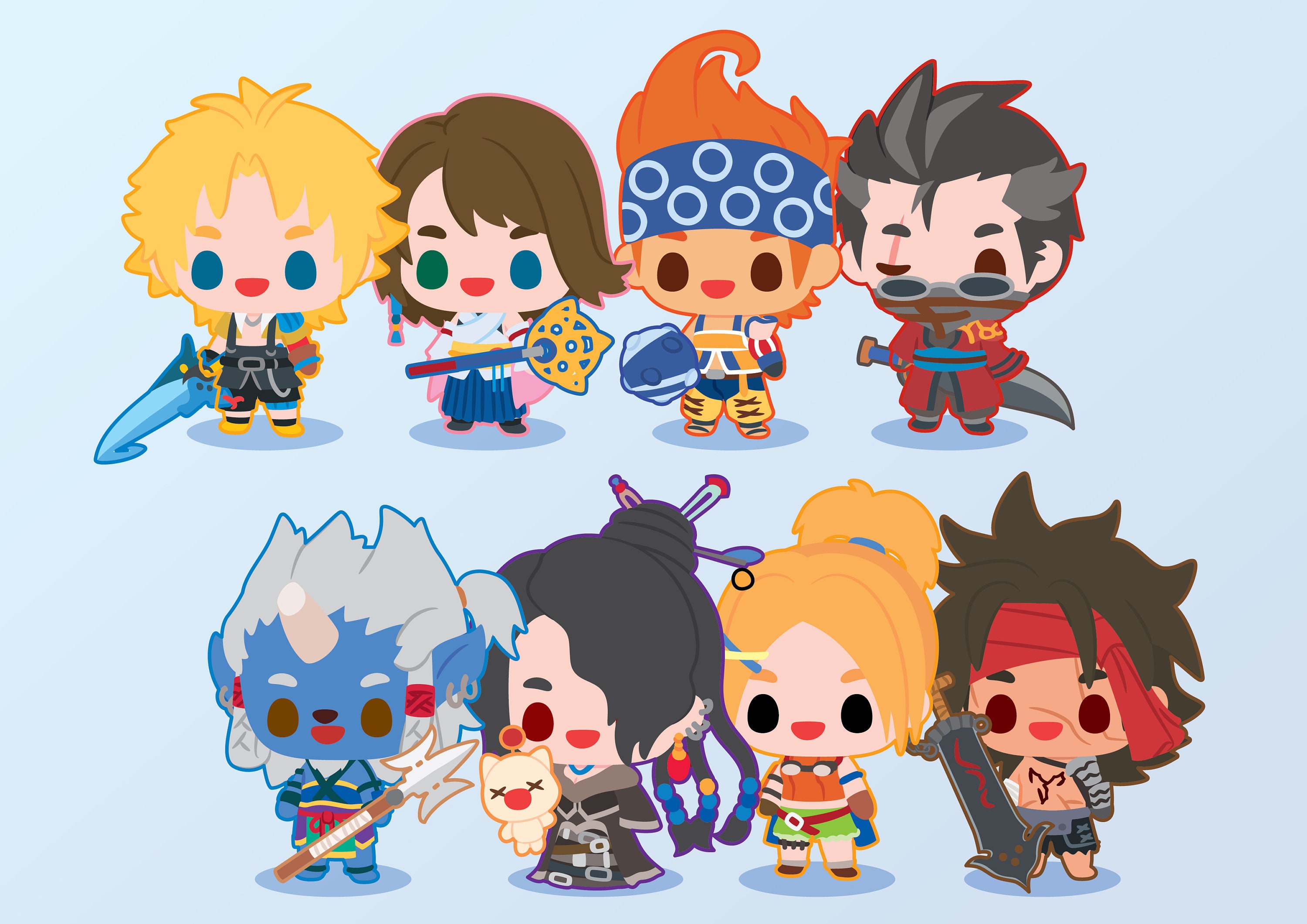 FF10 Clipart FFX Clip Art Video Game Doodle Kawaii Tidus - Etsy Canada