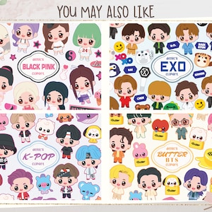 Exo Clipart, Kpop Vector, Exo Fanart , Xoxo Kpop, Top Kpop Band, Chibi EXO Member, Digital ...
