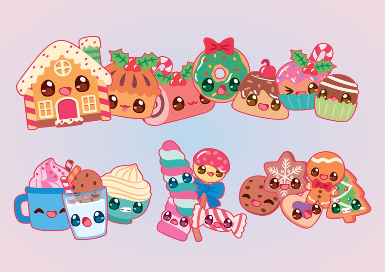 Christmas Food Clipart Delicious Clip Art Winter Food - Etsy