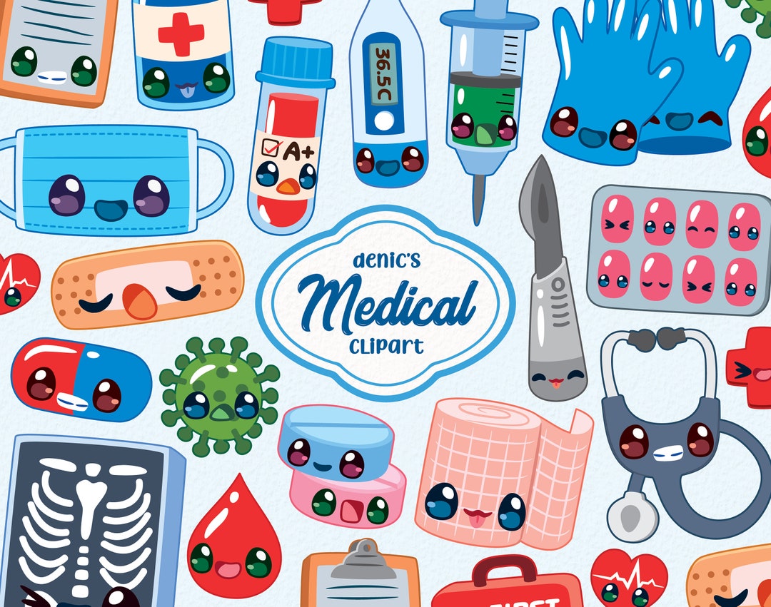 Medical Clipart, Cute Medical Vector, Hospitalization, Body Check ...