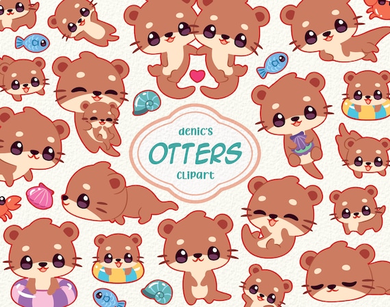 Happy Otter Clipart