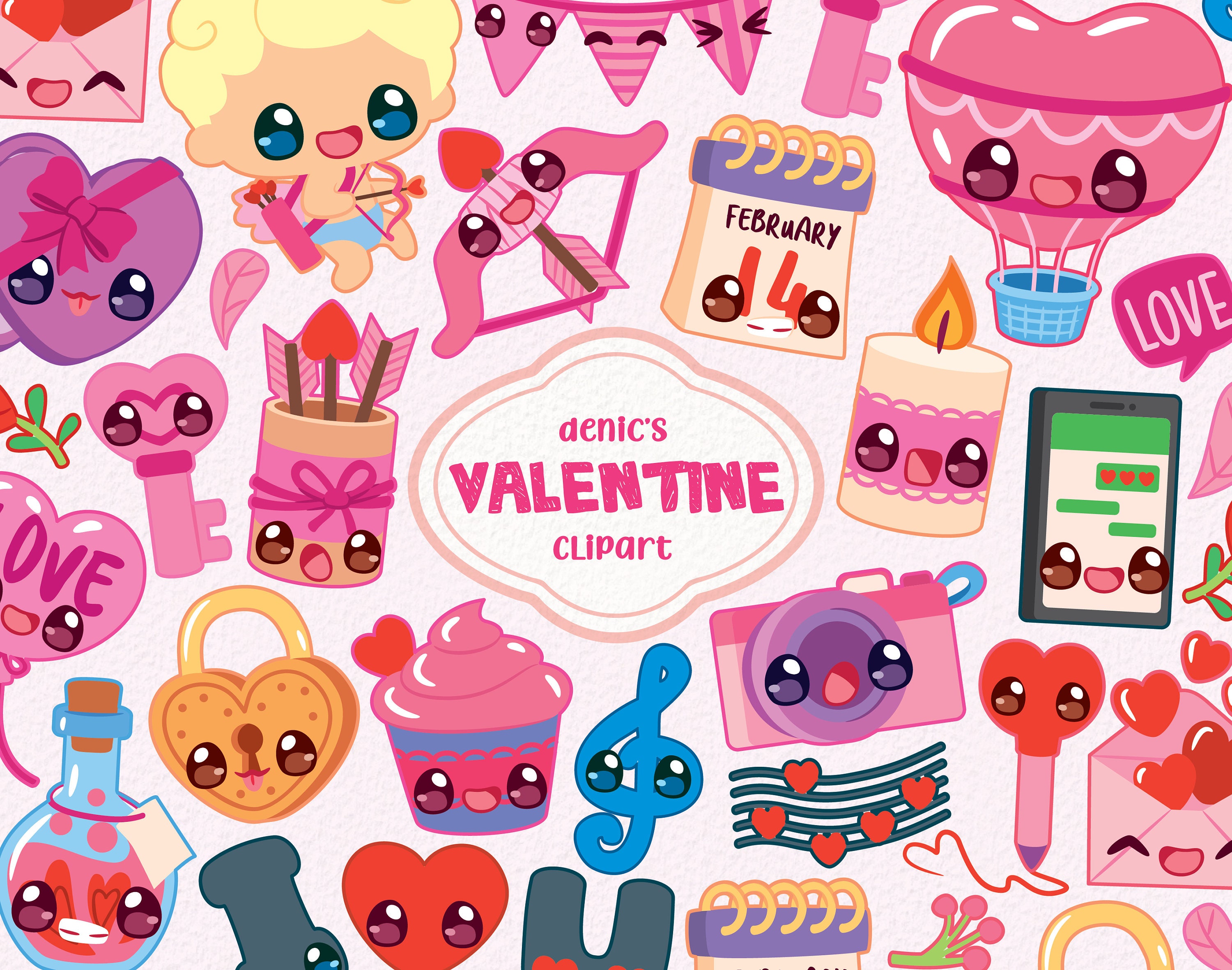 Valentines Clipart, Sweet Love Vector, Love Forever Clip Art, Valentine ...