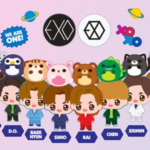 Exo Clipart, Kpop Vector, Exo Fanart , Xoxo Kpop, Top Kpop Band, Chibi EXO Member, Digital ...