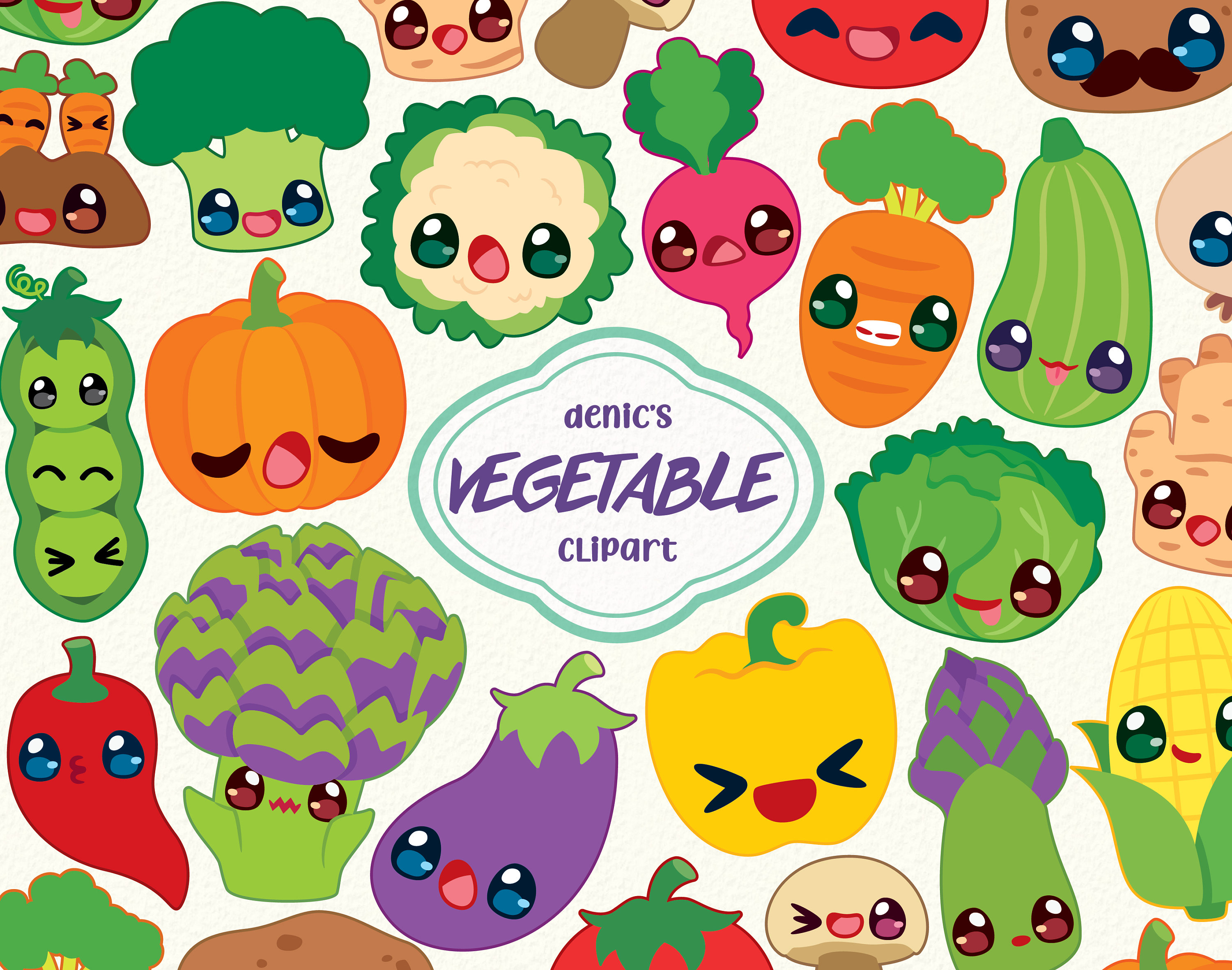 Vegetable Clipart, Harvest Illustration, Fresh Vegetable, Farm Life ...