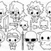 FF7 Clipart, FFVII Vector, Video Game Doodle, Kawaii Zack Vincent, Cute ...