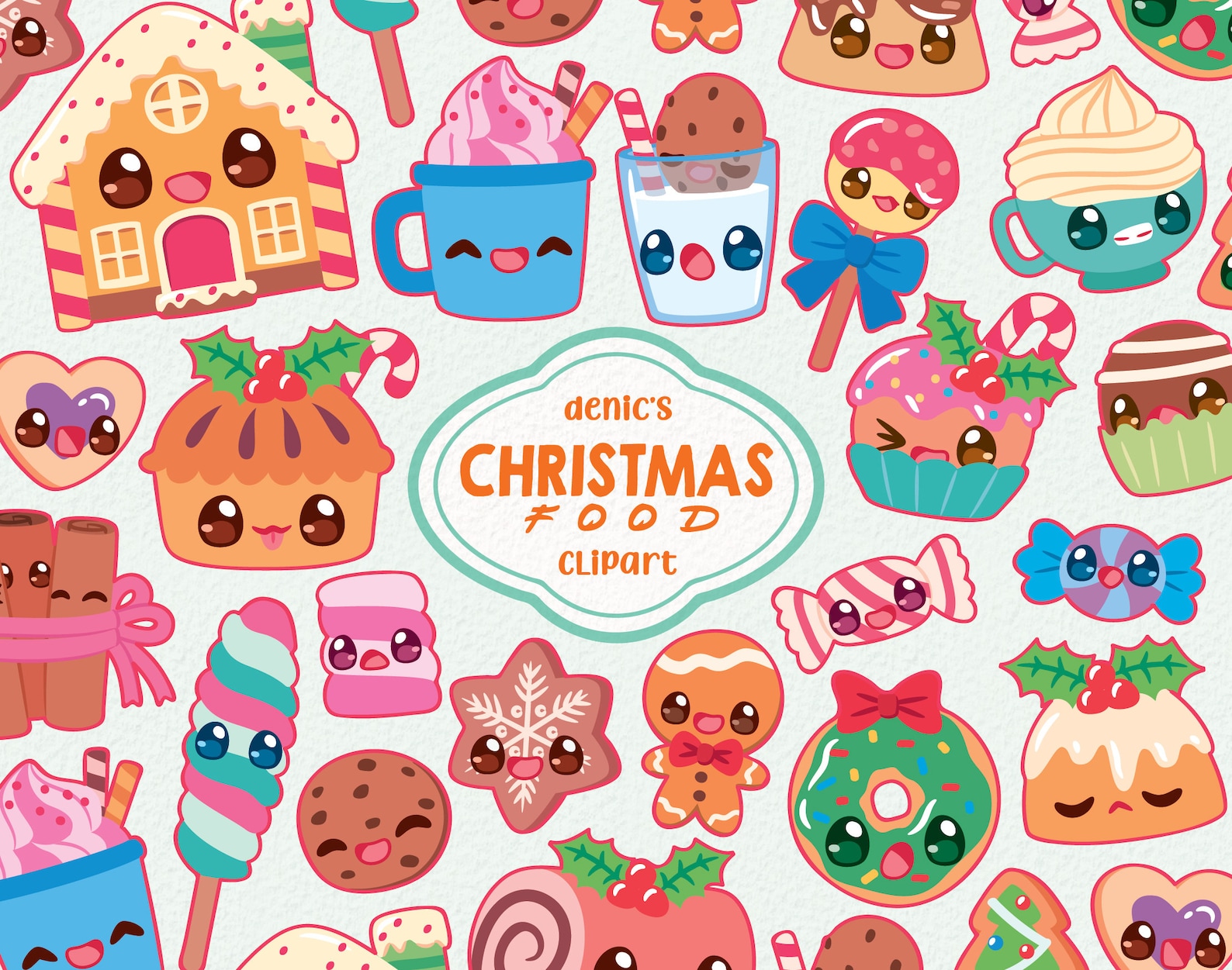 Christmas Food Clipart Delicious Clip Art Winter Food - Etsy